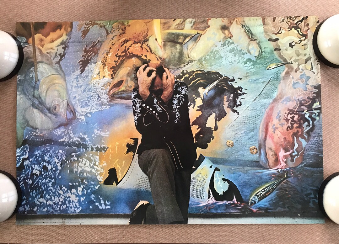 Vintage Original 1970s Salvador Dali the Painter Poster Fish Hands on ...