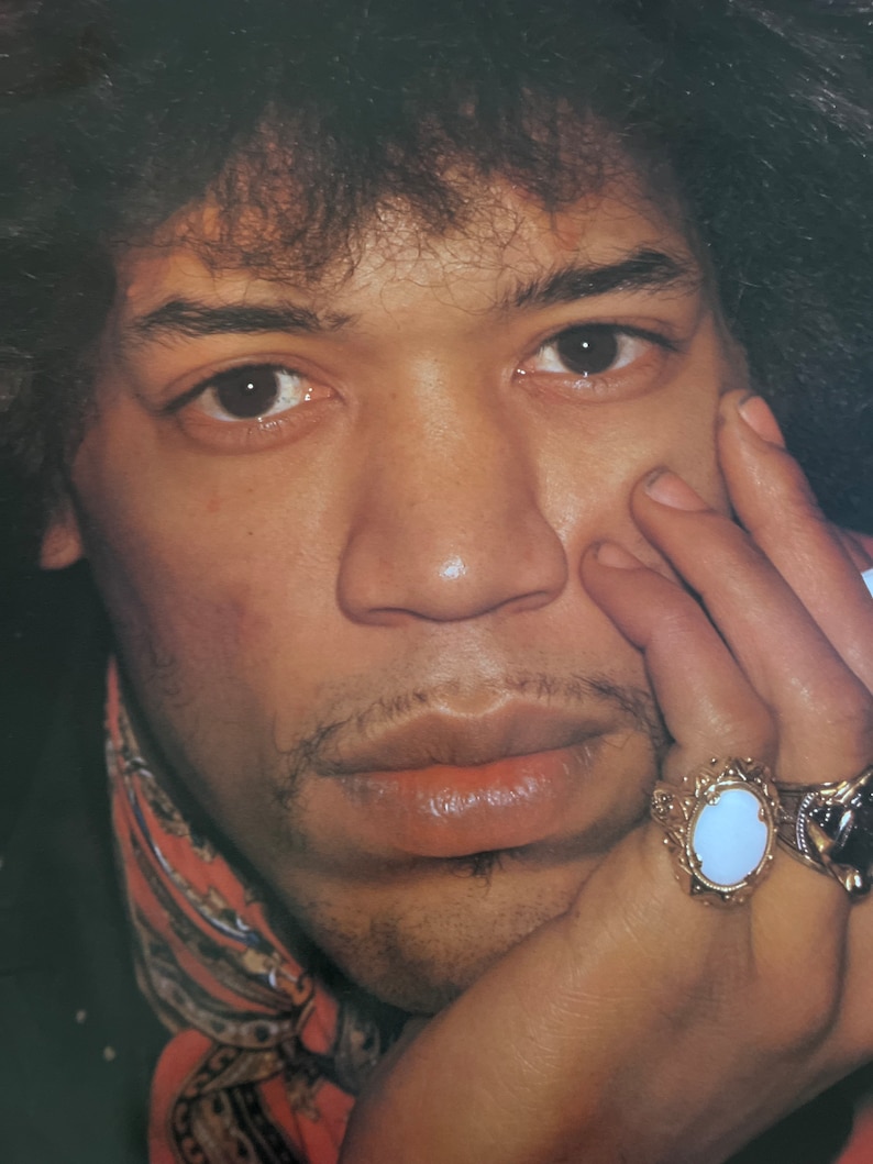 Jimi Hendrix Headshot Vintage Music Poster 1970 - Etsy