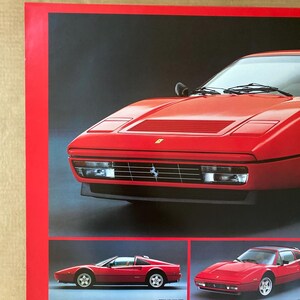 Ferrari 328 GTB Vintage Poster Original Sport Car Race Car Red 1980s ...
