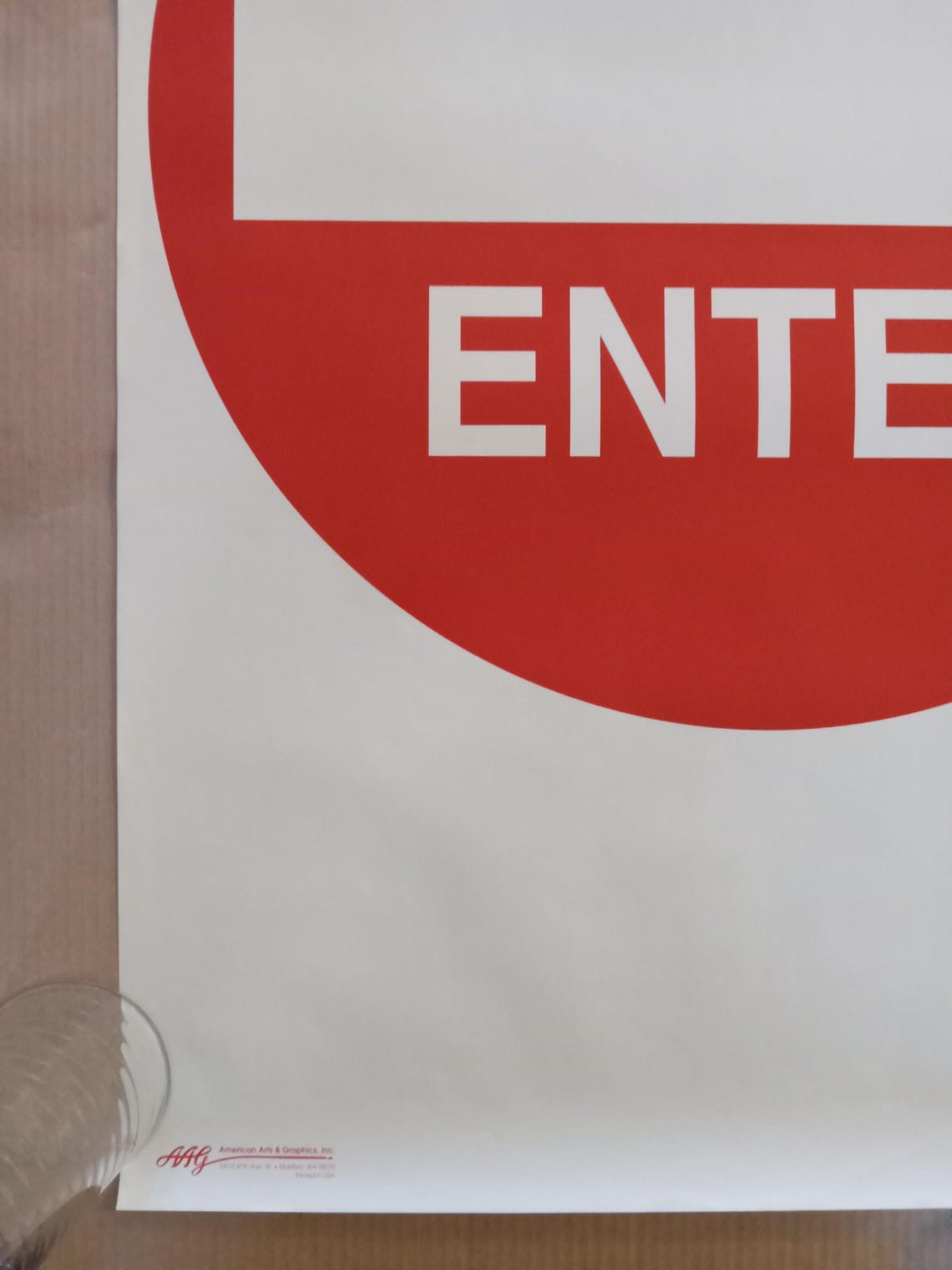 Vintage Original 1970s DO NOT ENTER Poster Traffic Safety Sign Bold Red ...