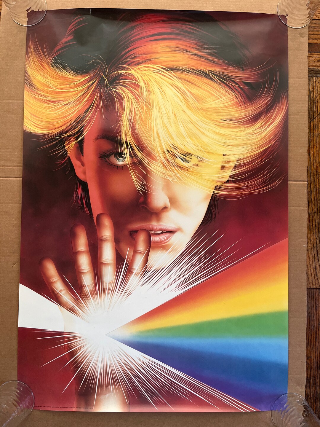 The Sun King Vintage Poster Hair Man Rainbow Colorful Sunshine Hand - Etsy