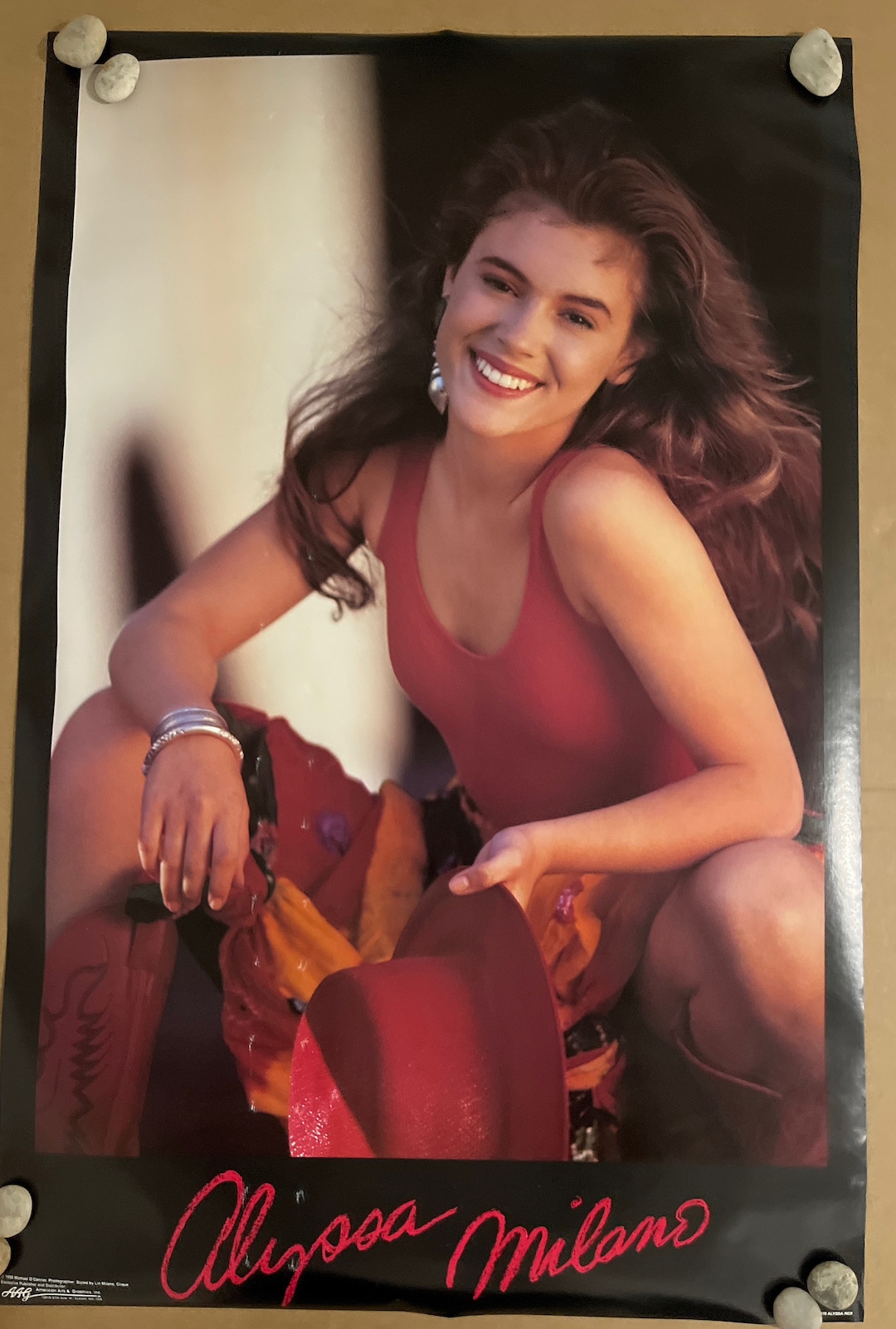 Alyssa Milano Television Actress Babe 1990s Vintage Poster - Etsy