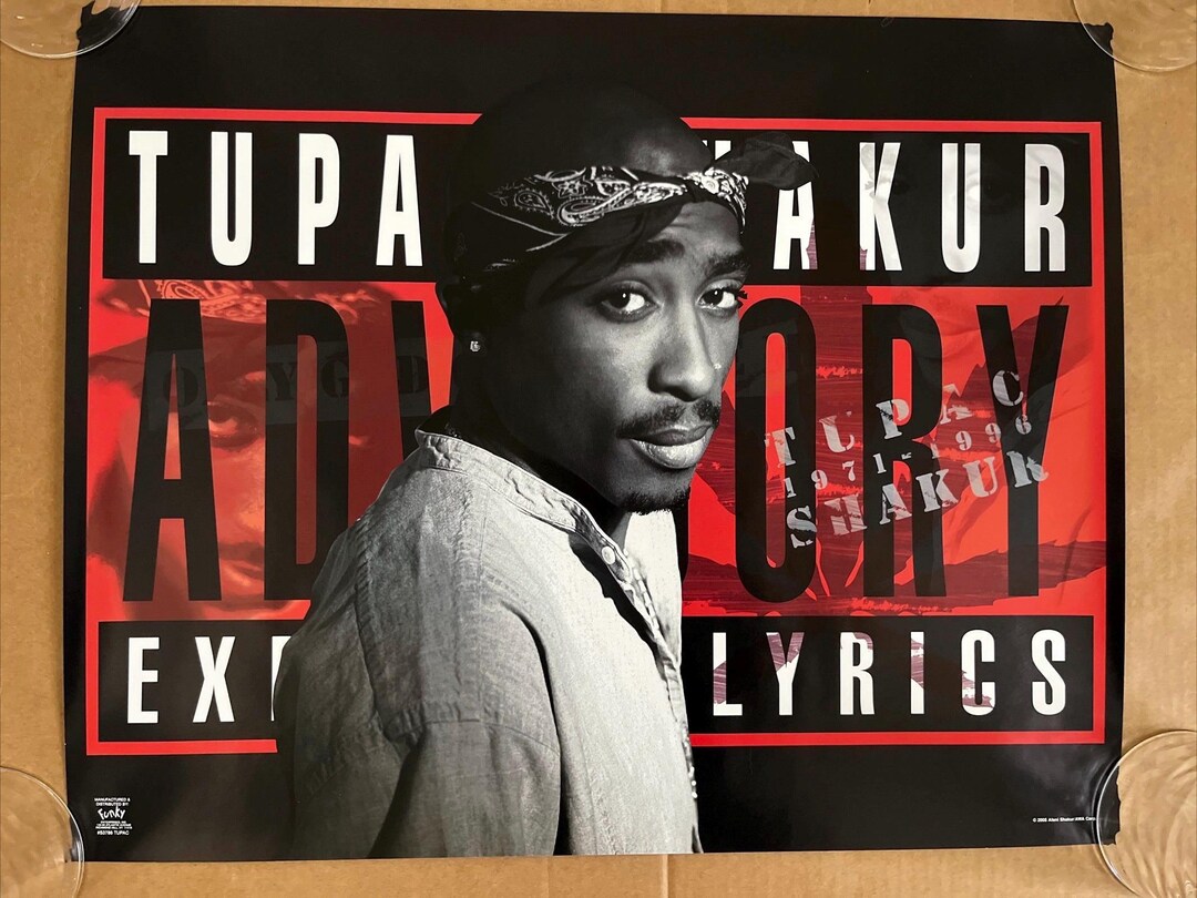 Tupac Vintage Poster Rap Hip Hop Explicit Lyrics 1990s Death Row - Etsy