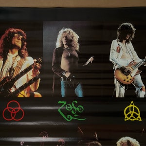 Led Zeppelin Original Vintage Poster Music Memorabilia Photo Style ...