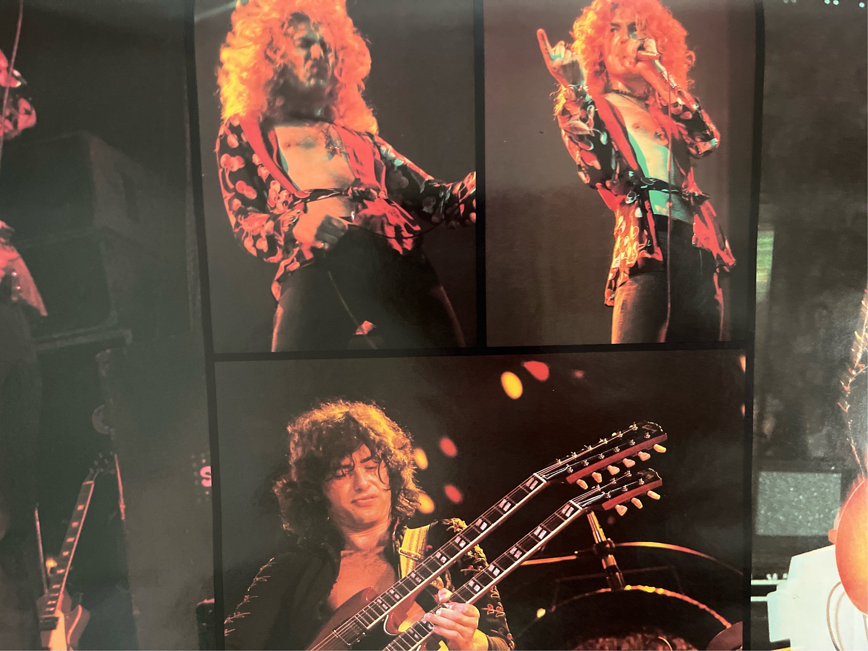 Led Zeppelin Vintage Poster Photo Collage on Stage 1982 Music ...