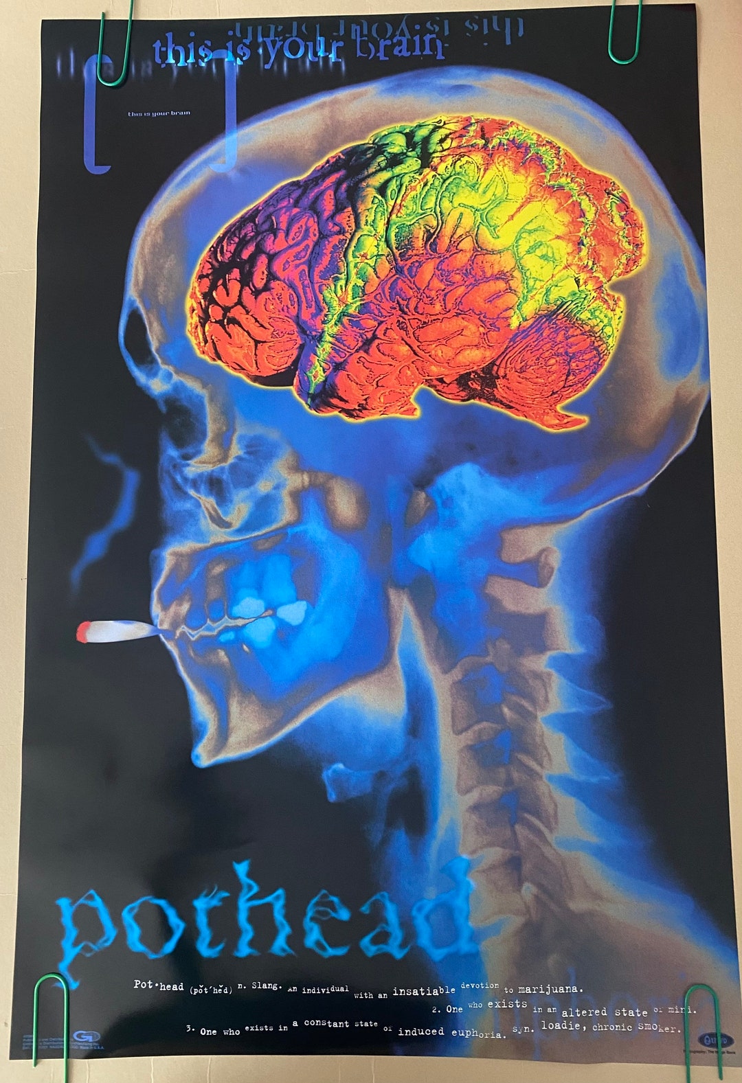 Vintage Pothead Poster Marijuana Smoke Shop Headshop Weed - Etsy UK