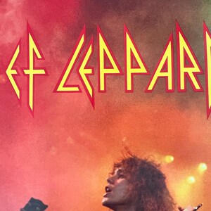 Vintage Original Poster 1983 Def Leppard on Stage 1980s British Heavy ...
