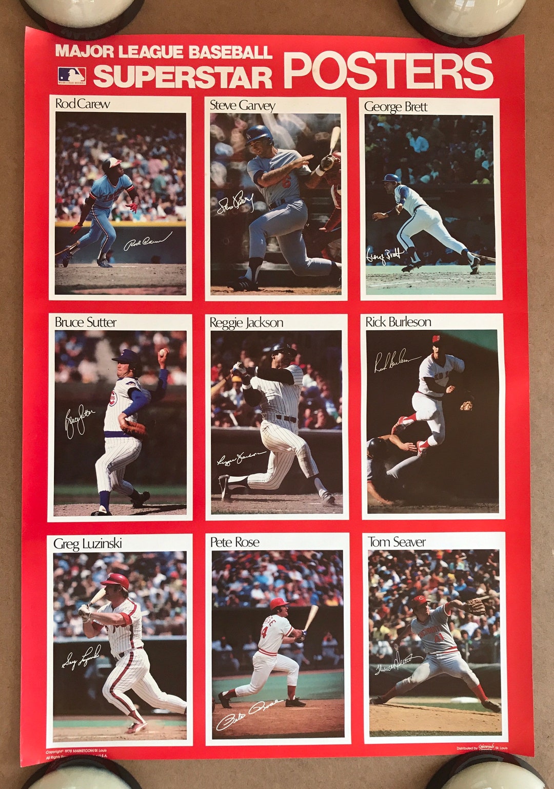 Vintage Original 1970s MLB Major League Baseball Superstar Poster 1978 ...