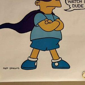 Bart Simpson Original Vintage Poster Bartman T.V. Memorabilia Matt ...