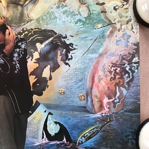 Vintage Original 1970s Salvador Dali the Painter Poster Fish Hands on ...