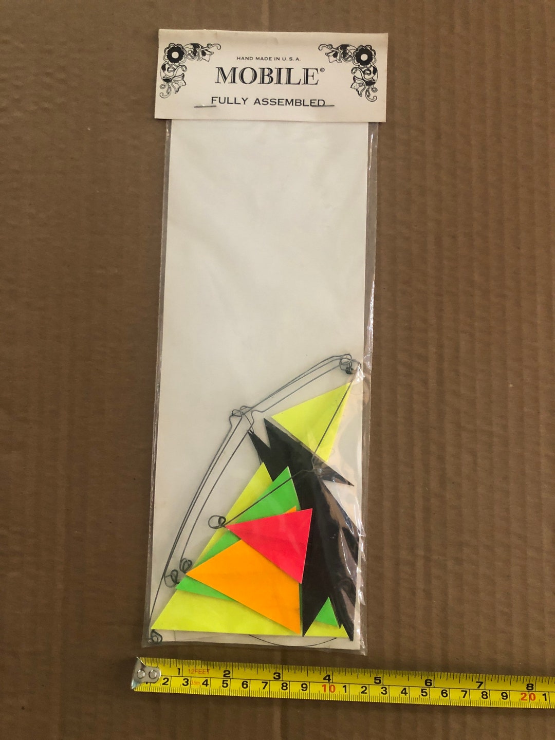 Vintage Mobile Rainbow Triangle 1960s Psychedelic Hippy Shapes Headshop ...