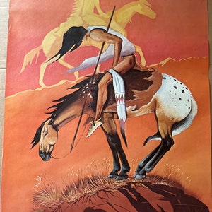 Paha Ska Native American Indian Woman and Horse 1970s - Etsy