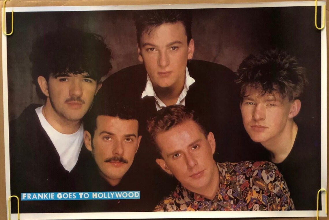 Original Vintage Poster Frankie Goes to Hollywood Music Memorabilia Pin ...