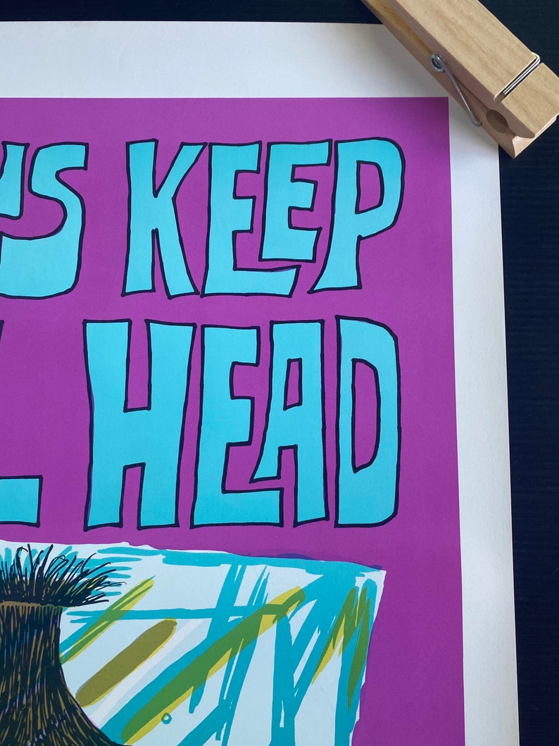 Always Keep A Cool Head Original Vintage Headshop 1970’s Poster - Etsy