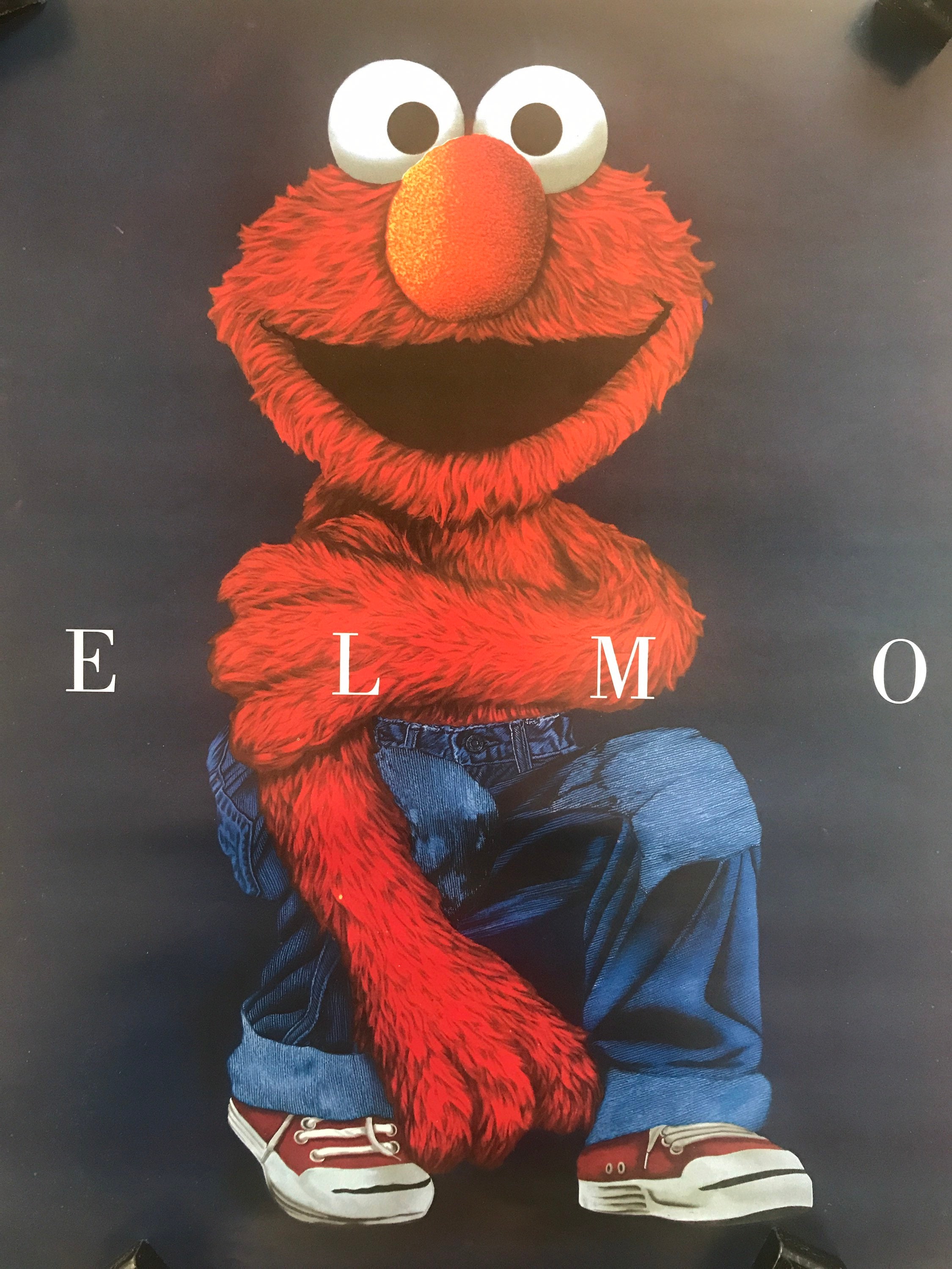 Vintage Original 1980s Sesame Street Elmo Pinup Television - Etsy