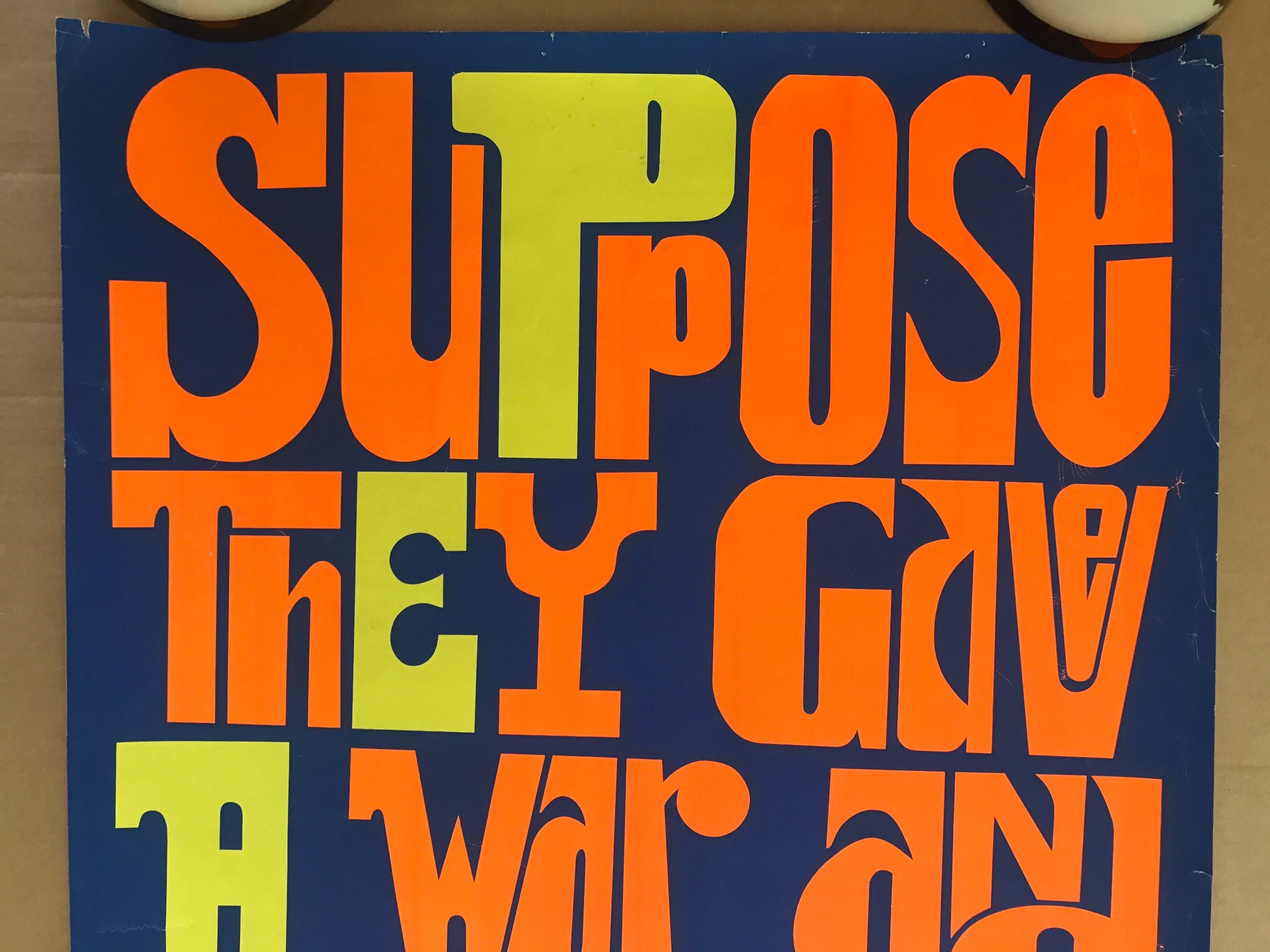Vintage Original 1970s Antiwar Poster Suppose They Gave a War - Etsy