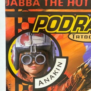 Vintage Star Wars Anakin Tatooine Pod Racing Poster 36"x24" Phantom ...