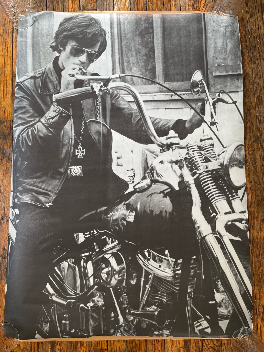 Peter Fonda Vintage Poster Motorcycle Chopper Angeles Never Die Biker ...