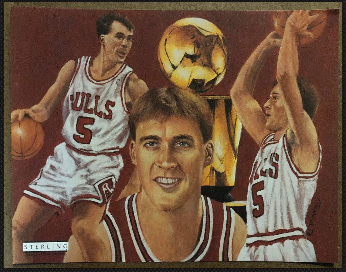 Original Vintage Poster Chicago Bulls John Paxson Basketball - Etsy