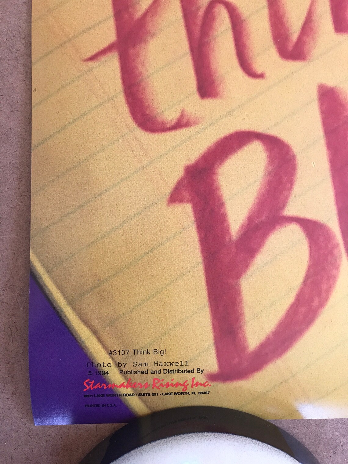 Vintage Original 1990s Think Big Poster Pencil School 1994 - Etsy