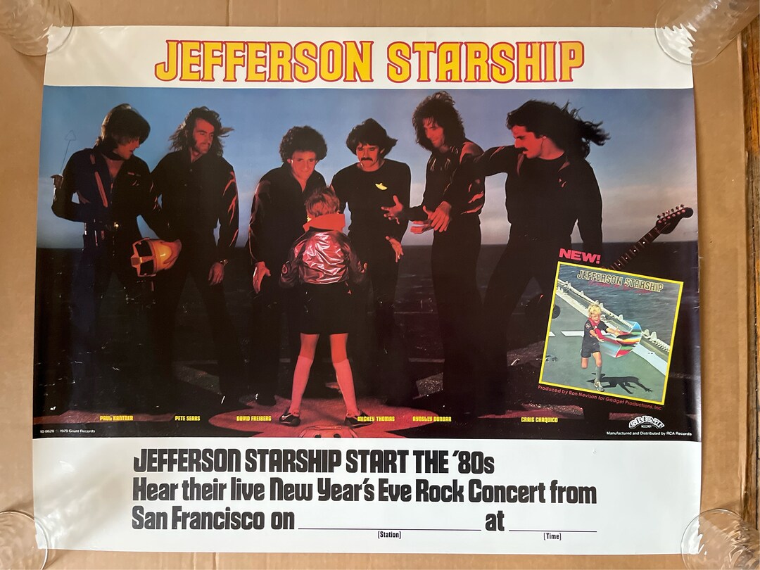 Jefferson Starship Vintage Poster Music Memorabilia Promo 1979 - Etsy