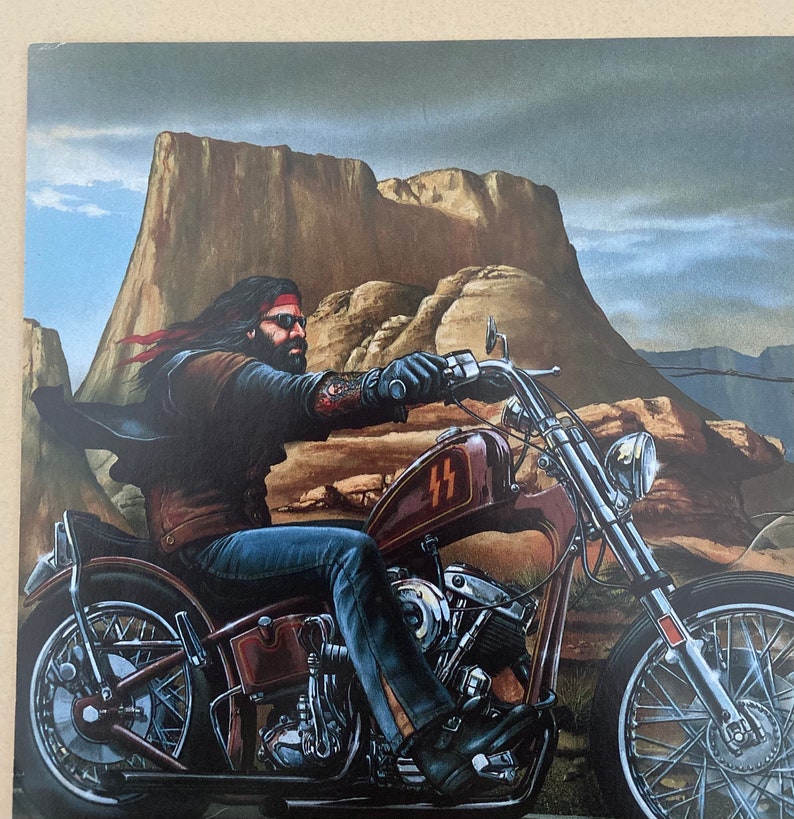 Vintage Ghost Rider Poster Motorcycle Cowboy Chopper Horse - Etsy