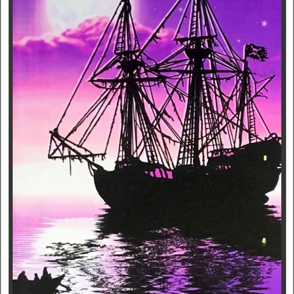 Black Light Ship Poster - Etsy