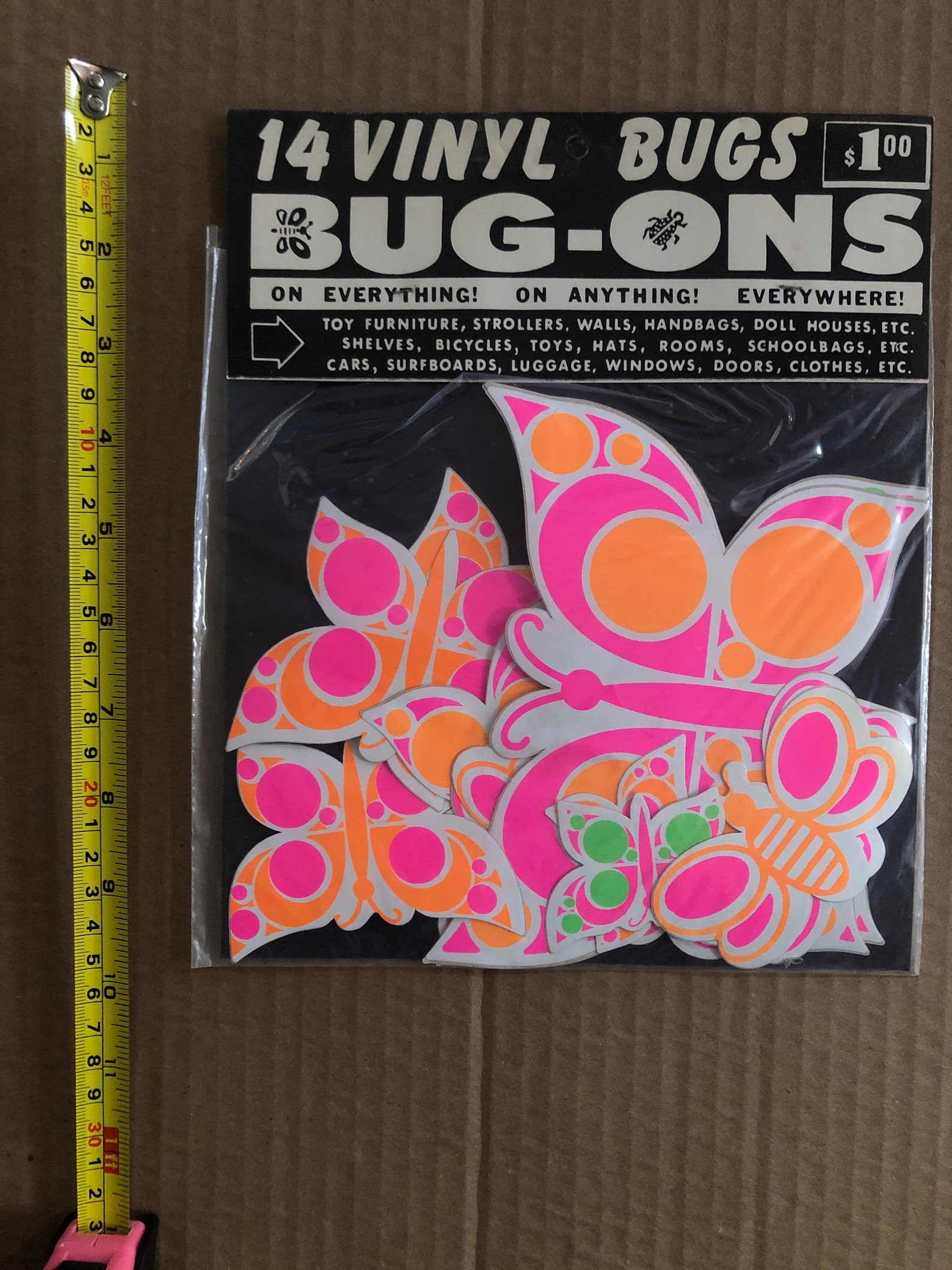 Vintage Blacklight Stickers Bug Ons Psychedelic Bugs Trippy - Etsy