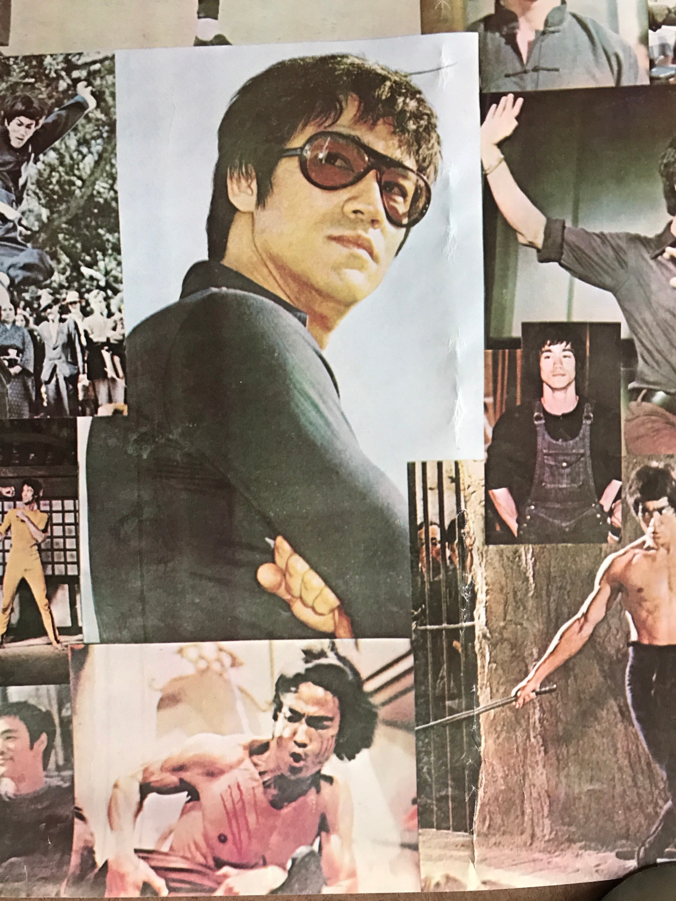 Vintage Original 1980s Bruce Lee Collage Poster Movie Karate - Etsy