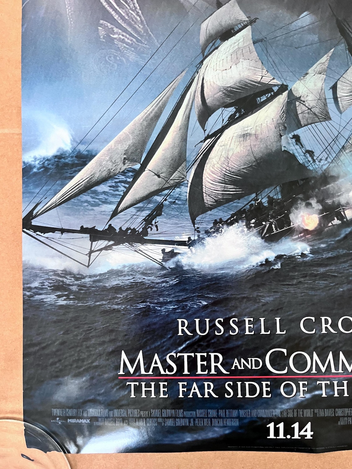 Master and Commander Vintage Poster Mini Commercial Promo Russell Crowe ...
