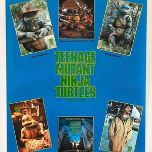 Original Vintage 1990 Teenage Mutant Ninja Turtle the Movie Poster TMNT ...