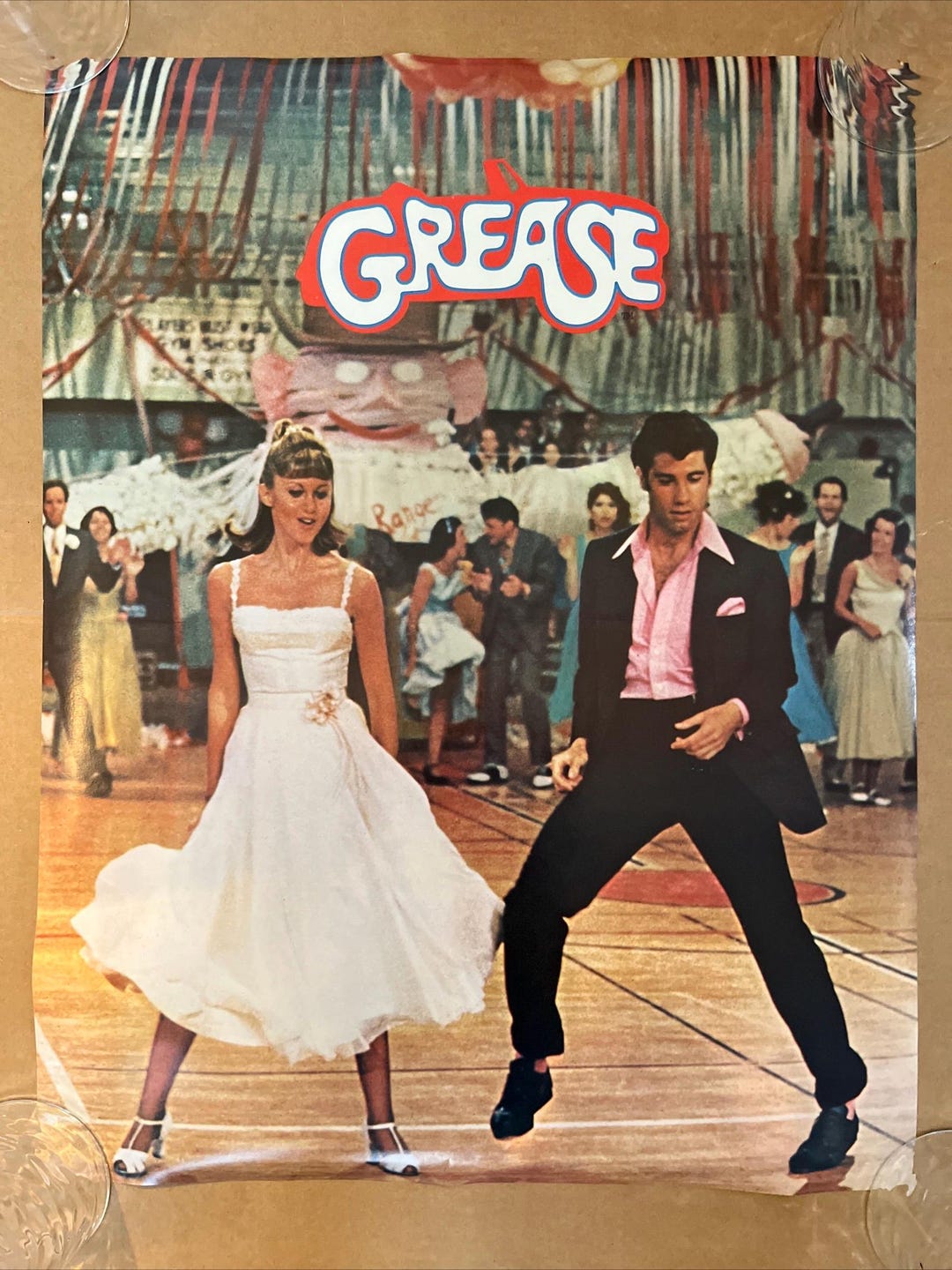 Grease Movie Poster Dance John Travolta Olivia Newton John 1970s ...