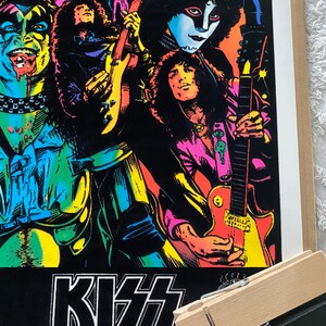 Original Vintage Poster Kiss Comic Blacklight Velvet - Etsy