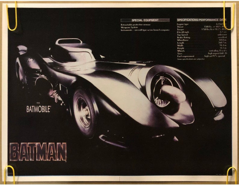 Original Vintage Poster Batman Batmobile Special Equipment - Etsy