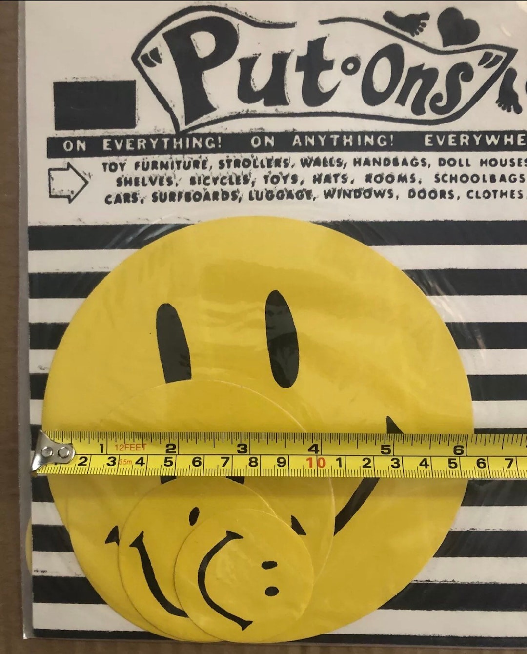 Smiley Face Stickers Sealed Pack of 4 Hippy Yellow Smile - Etsy