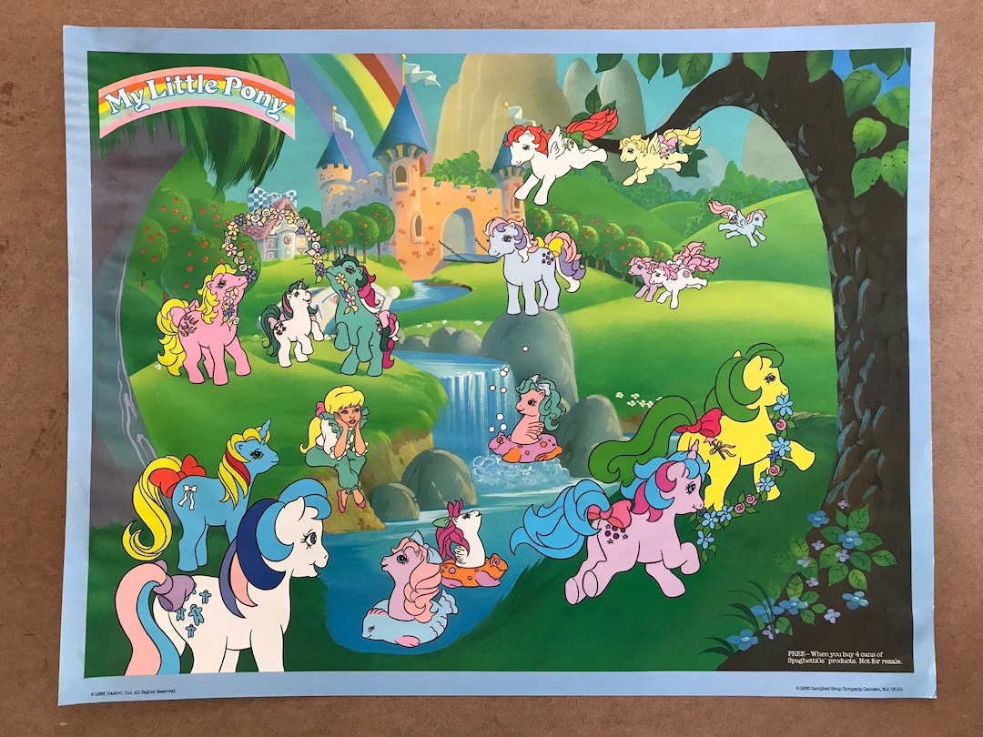Vintage Original 1980s My Little Pony Pinup Poster 1986 Hasbro - Etsy