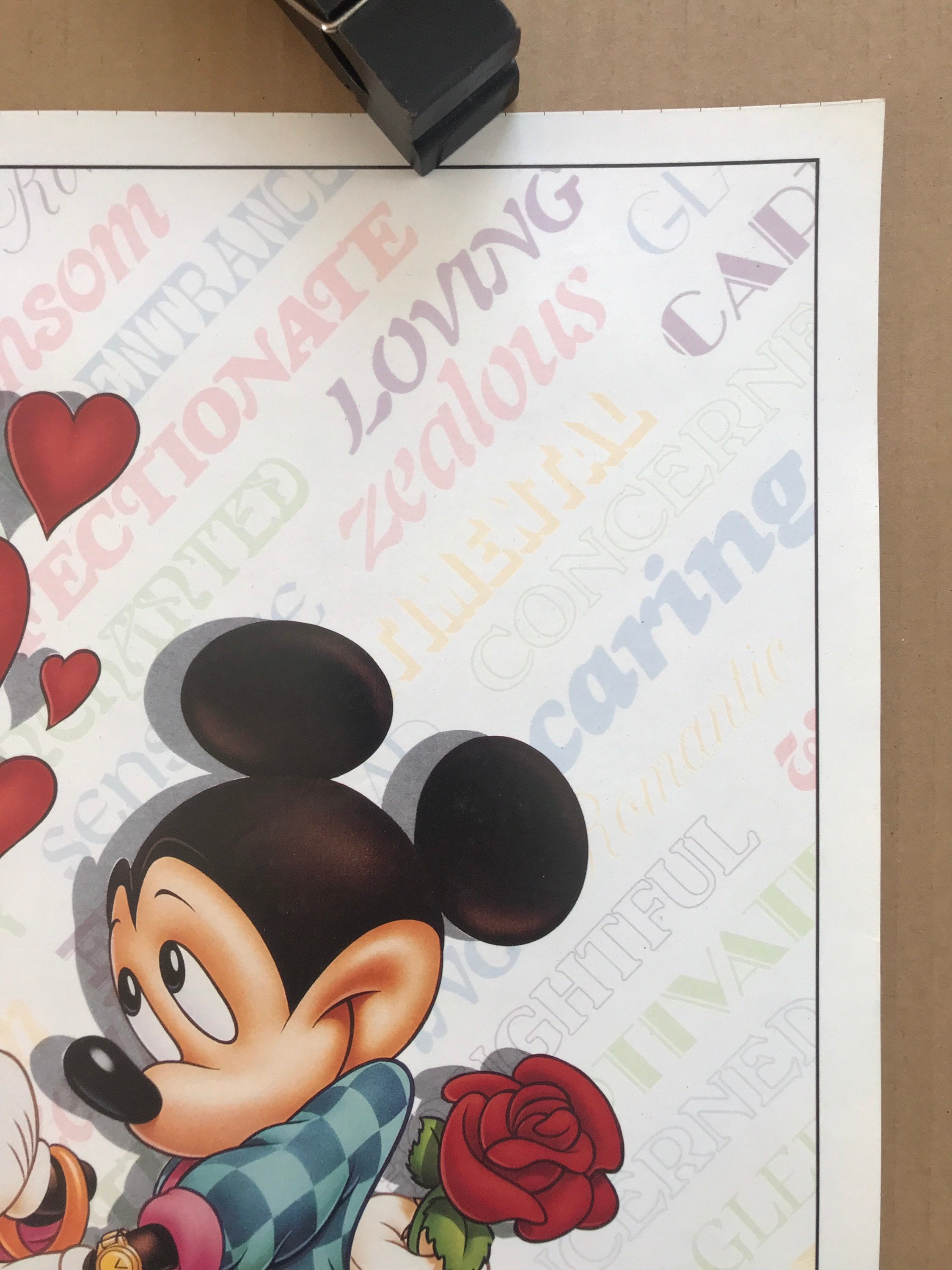 Vintage Original Mickey and Minnie Mouse Pinup Poster Love | Etsy