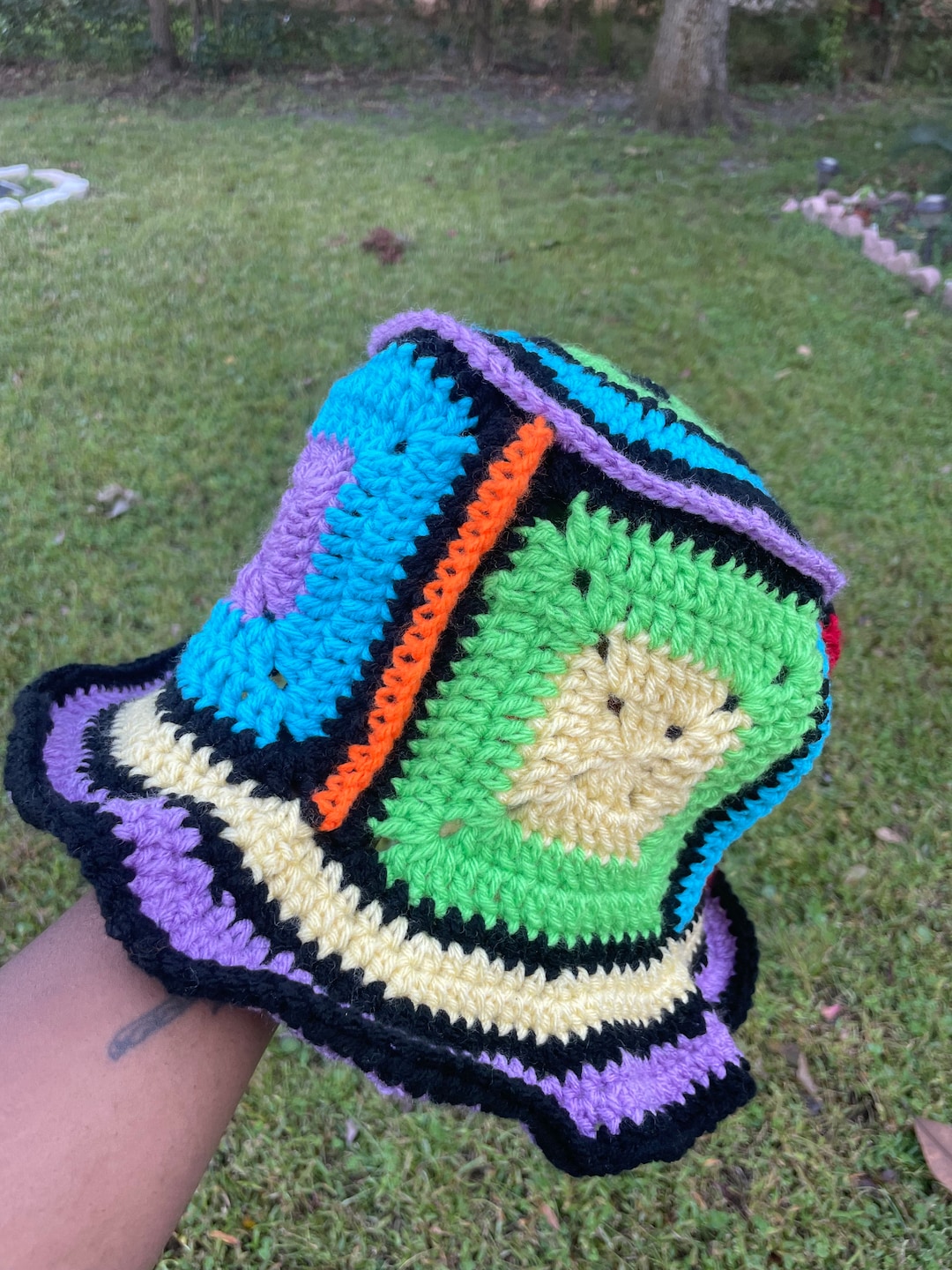 Granny Square Bucket Hat - Etsy