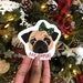 Christmas Sticker Holiday Dog Sticker Pugs Dog Sticker - Etsy