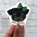 Christmas Sticker Holiday Dog Sticker Pugs Dog Sticker - Etsy