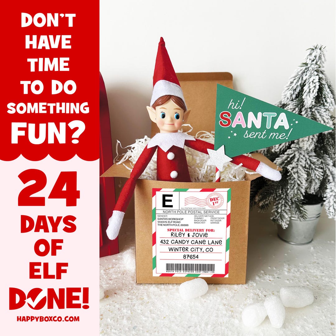 24 Day Elf Kit, Elf Kit for 24 Days of Fun, Shipping Now, Elf Props ...