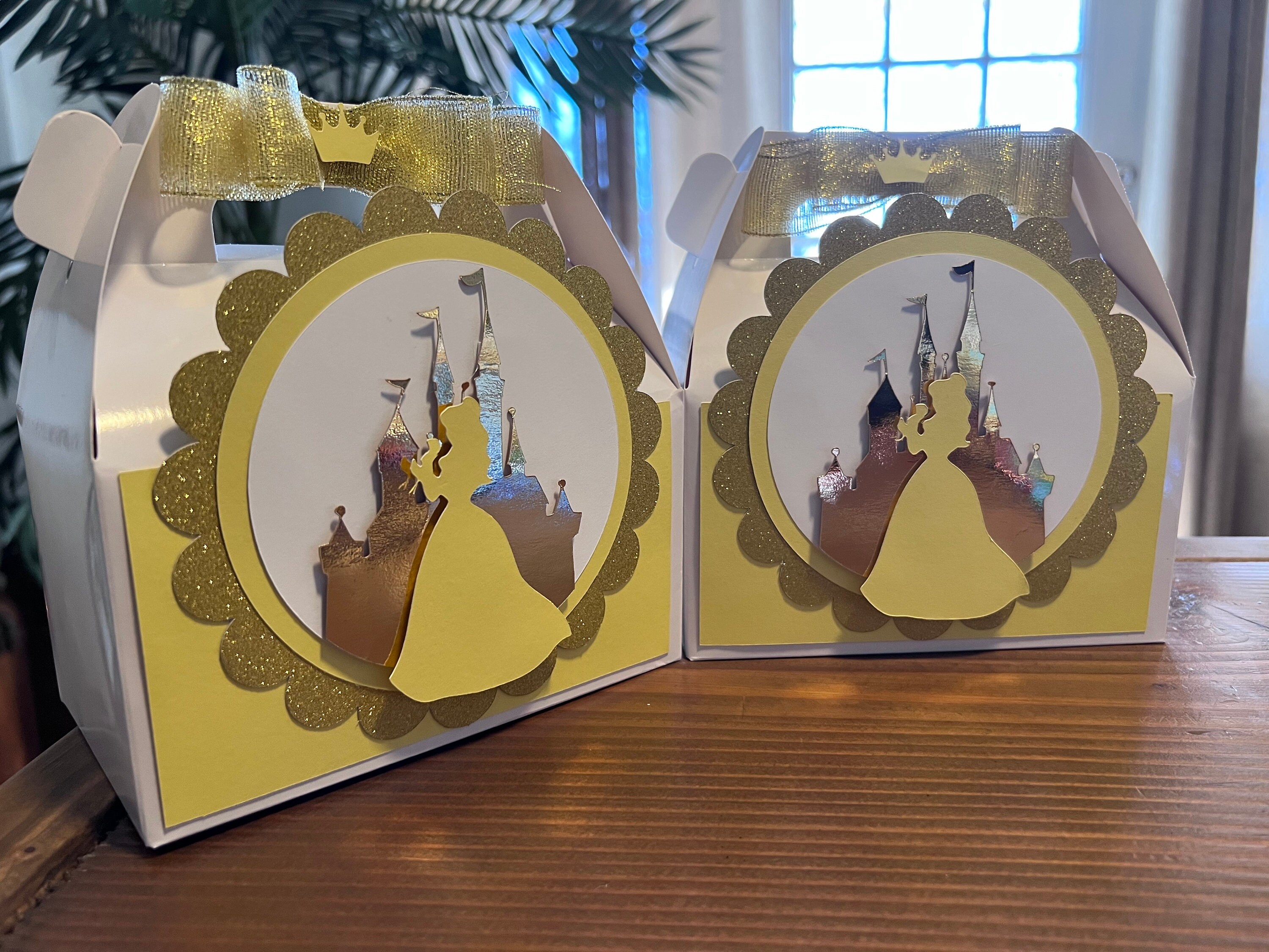 Princess Favor Boxes, Princess Belle, Beauty and the Beast, Princess ...