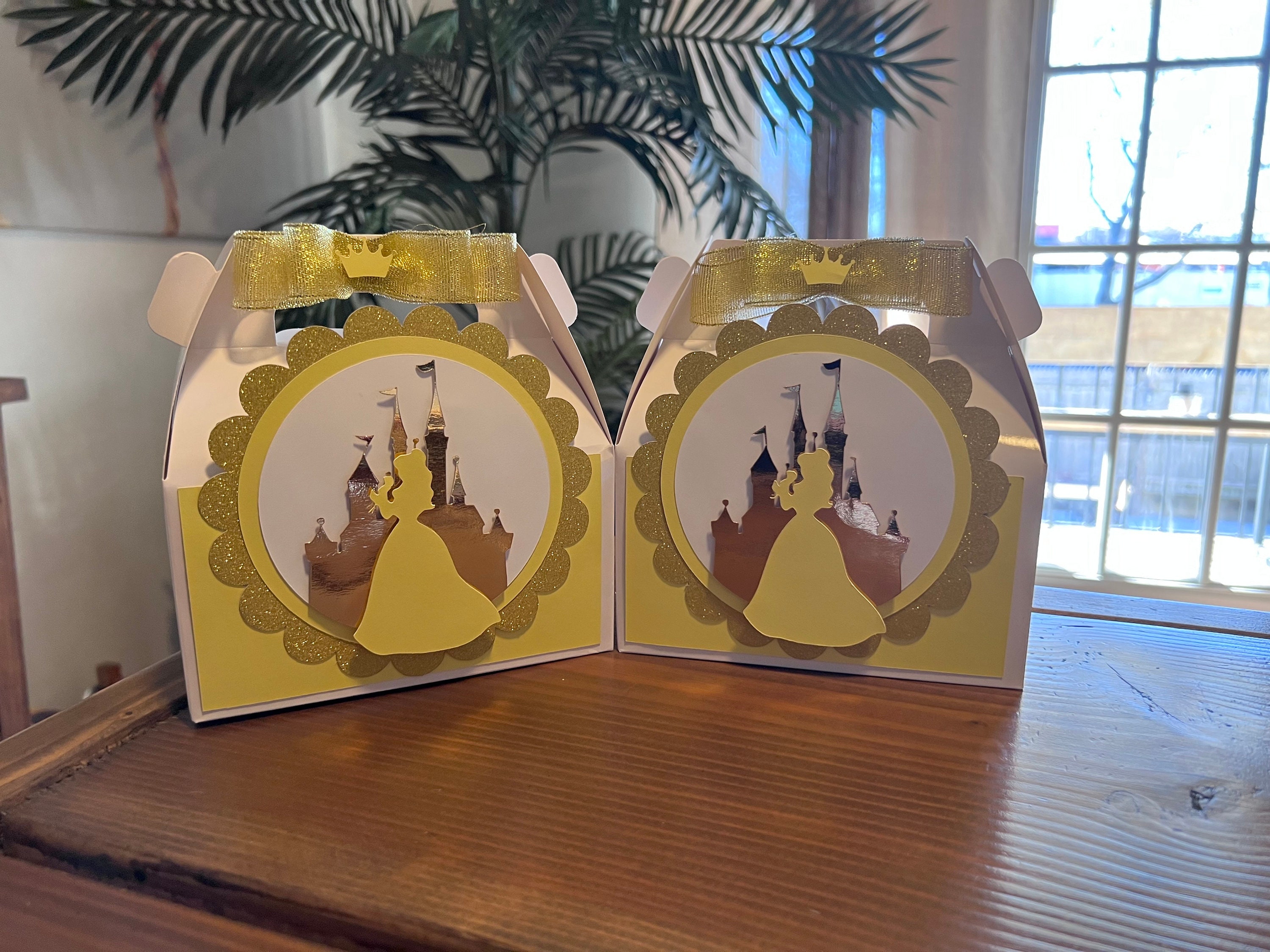 Princess Favor Boxes, Princess Belle, Beauty and the Beast, Princess ...
