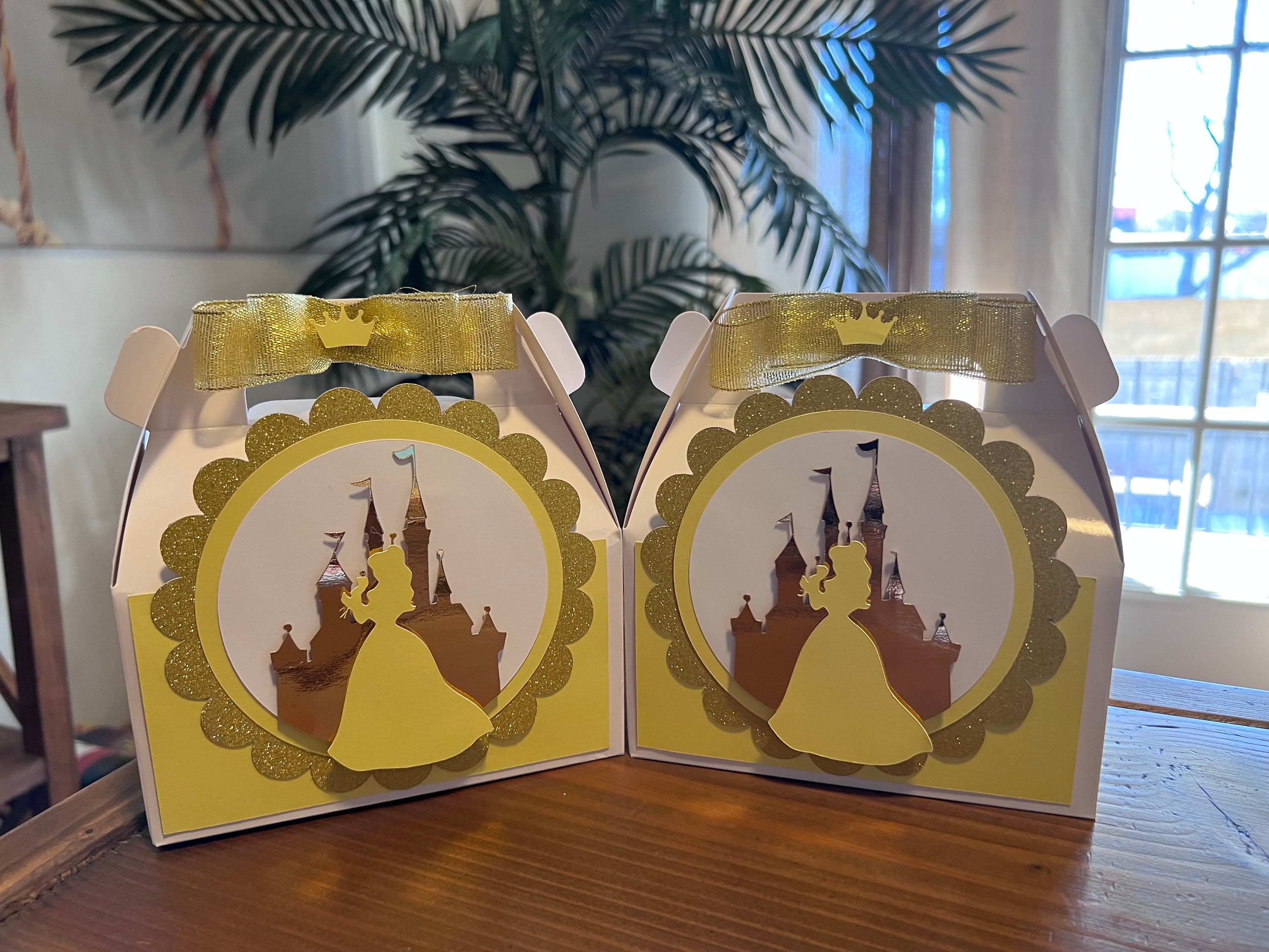 Princess Favor Boxes, Princess Belle, Beauty and the Beast, Princess ...