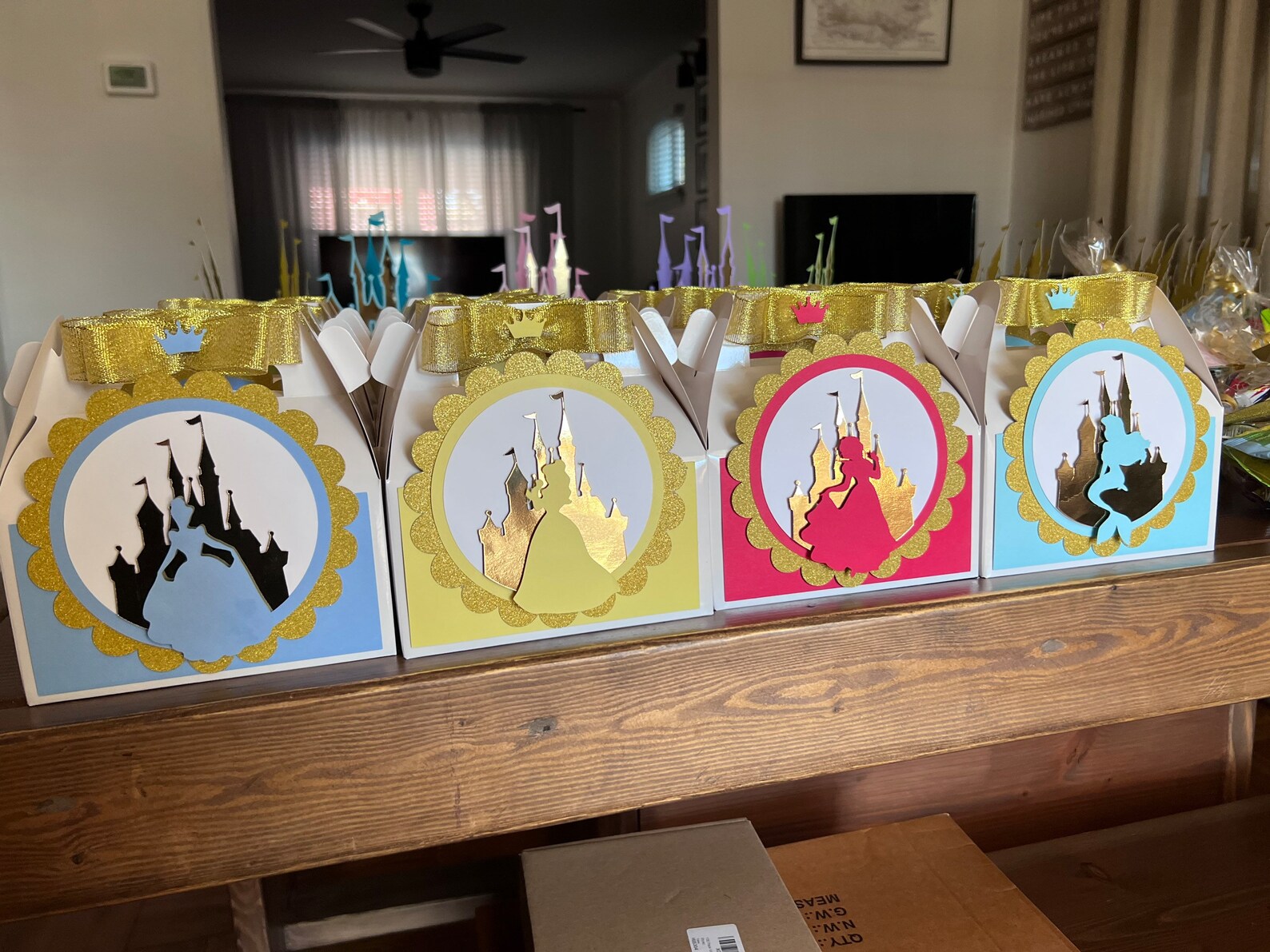 Princess Favor Boxes, Princess Belle, Beauty and the Beast, Princess ...