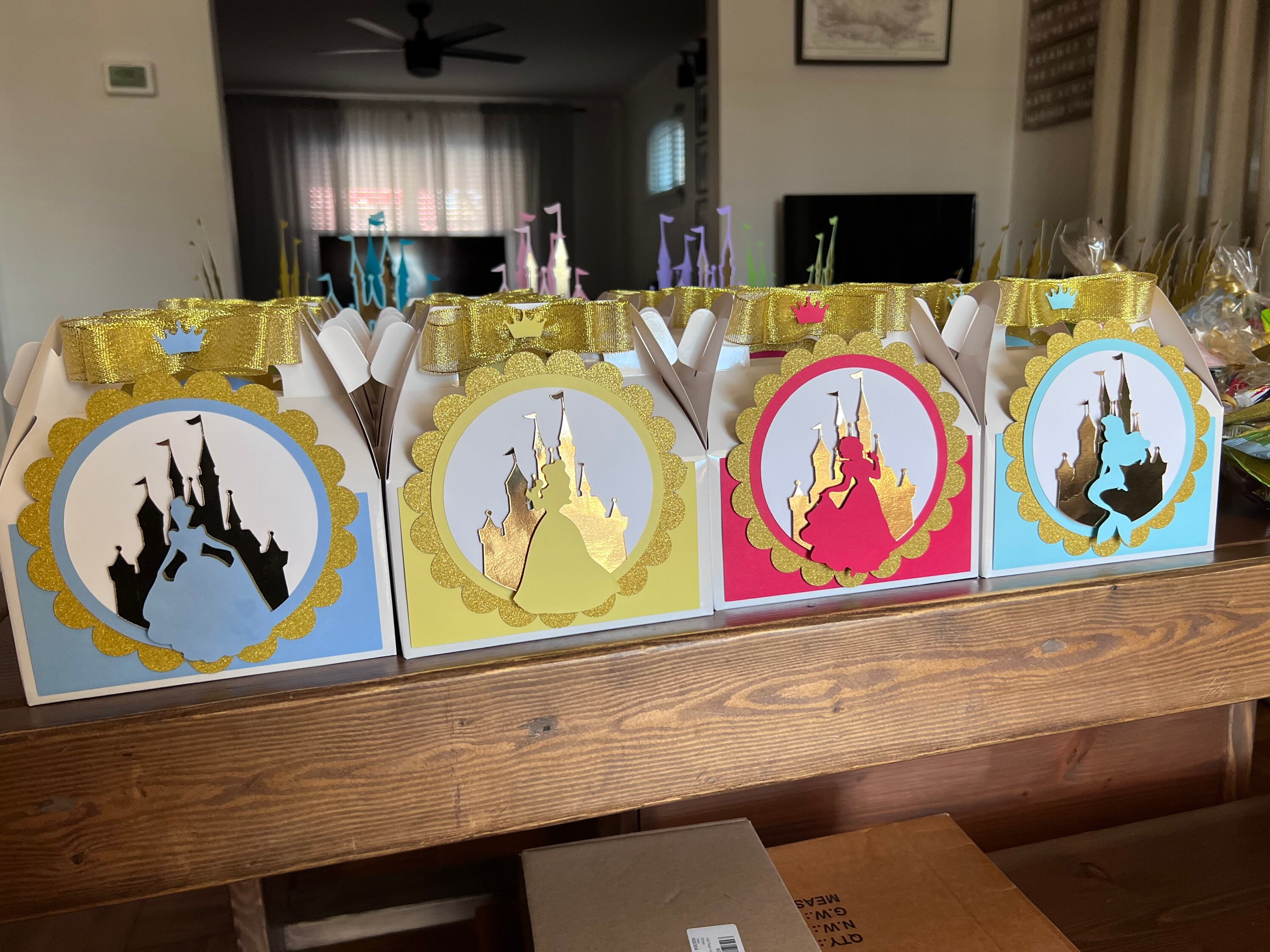 Princess Favor Boxes, Princess Belle, Beauty and the Beast, Princess ...