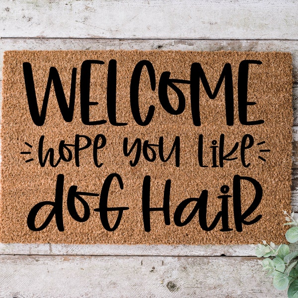 Welcome Mat Dog - Etsy