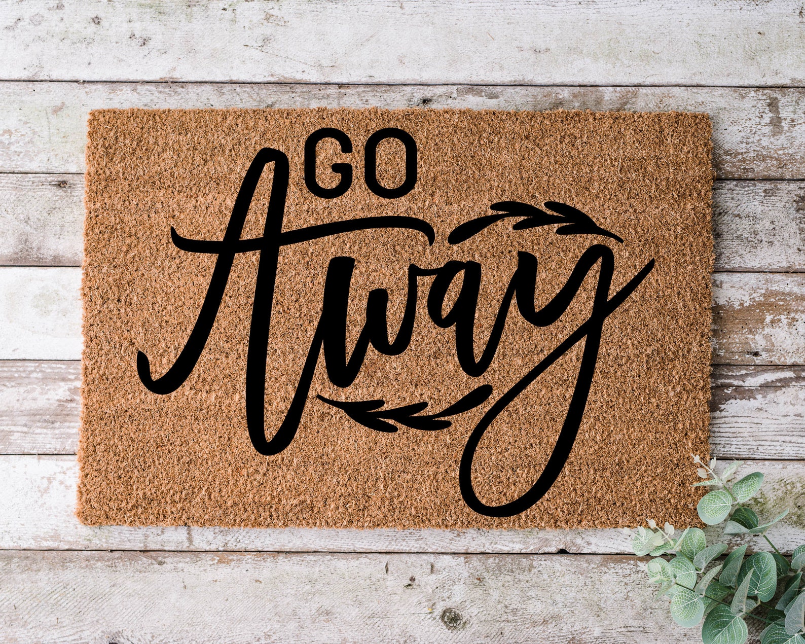 Go Away Door mat Funny Doormat Wedding Gift Housewarming | Etsy