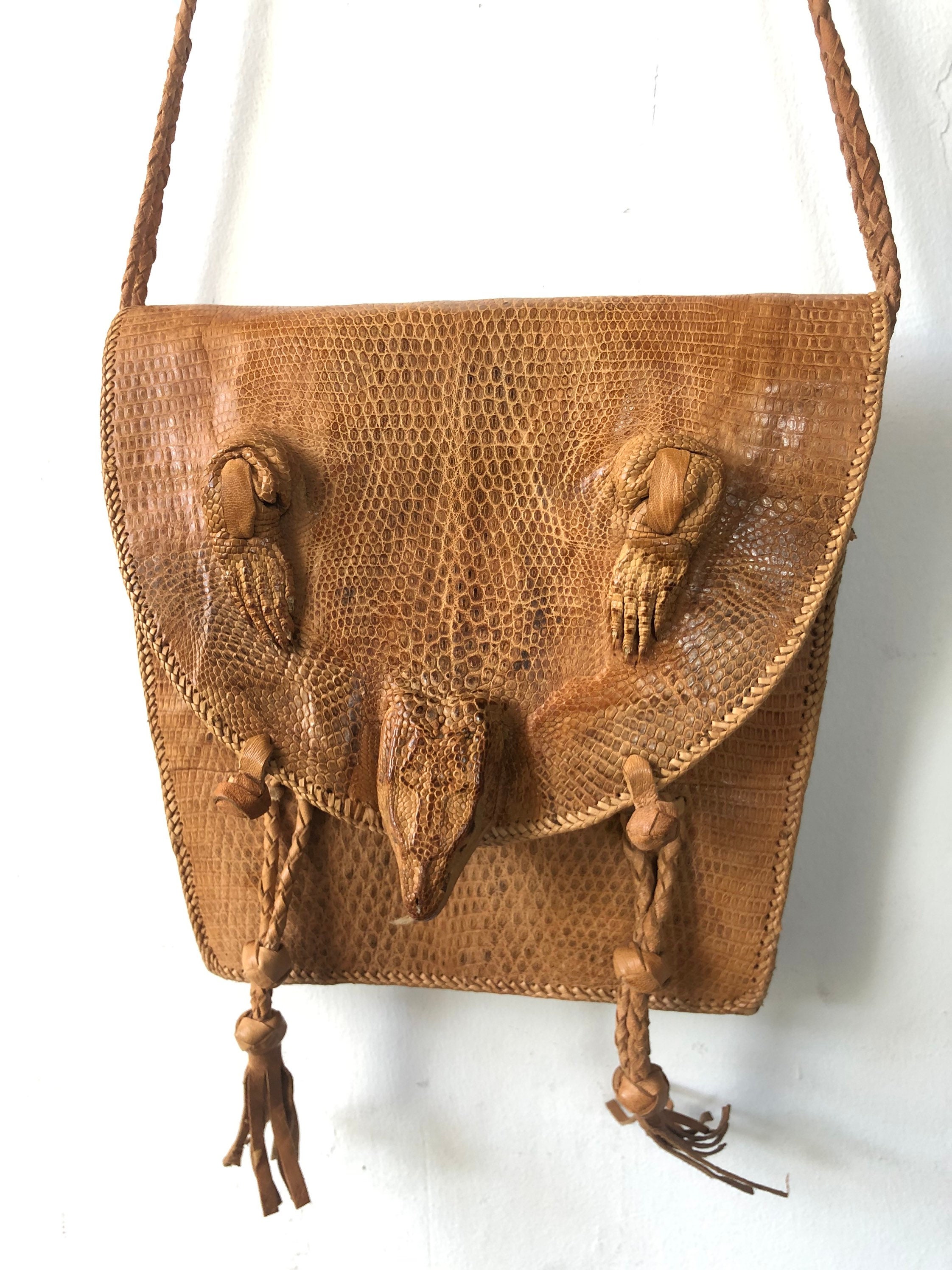 RARE Vintage Lizard Skin Bag - Etsy