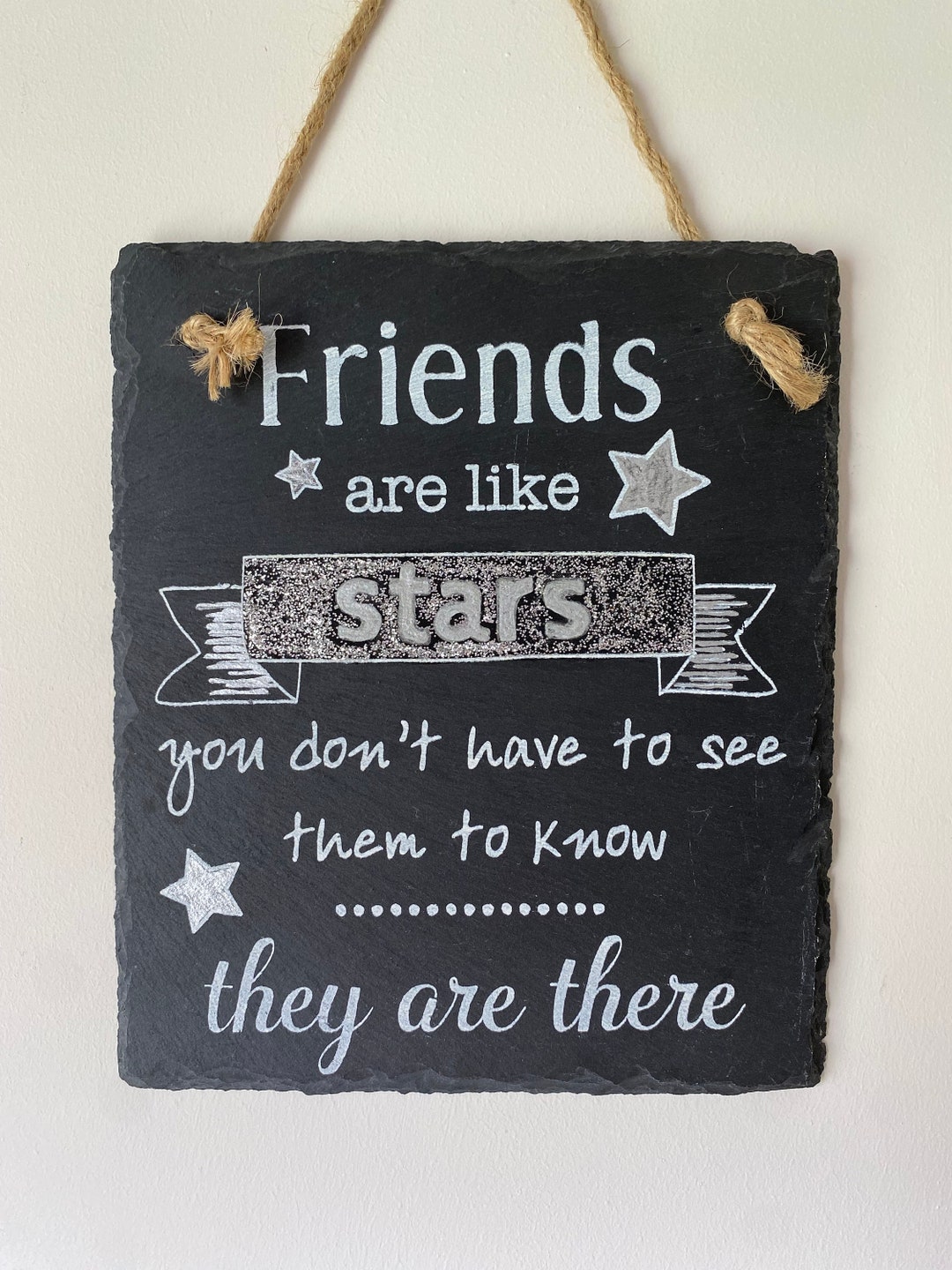 Friendship Quote Black Slate Wall Plaque - Etsy